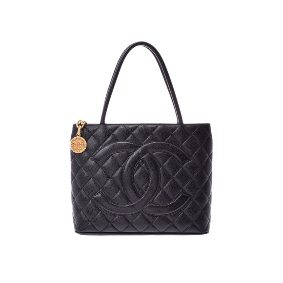 CHANEL | Bags | Chanel Tote Bag Black Gg Caviar Leather | Poshmark